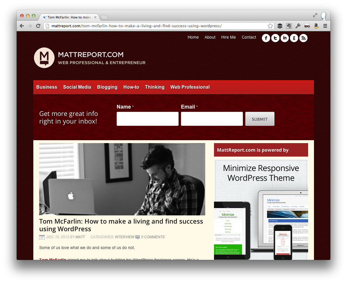 Make a Living with WordPress - Tom McFarlin | Tom McFarlin