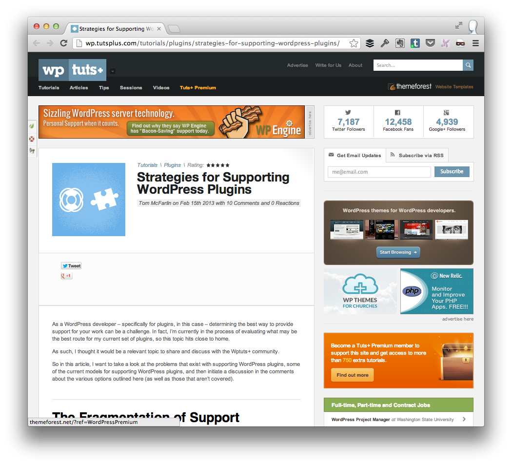 Strategies For Supporting WordPress Plugins | Tom McFarlin