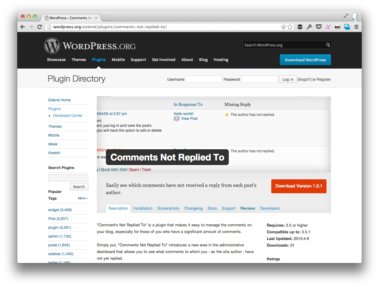 Missing Replies Ment Reply Plugin Tom Mcfarlin Tom
