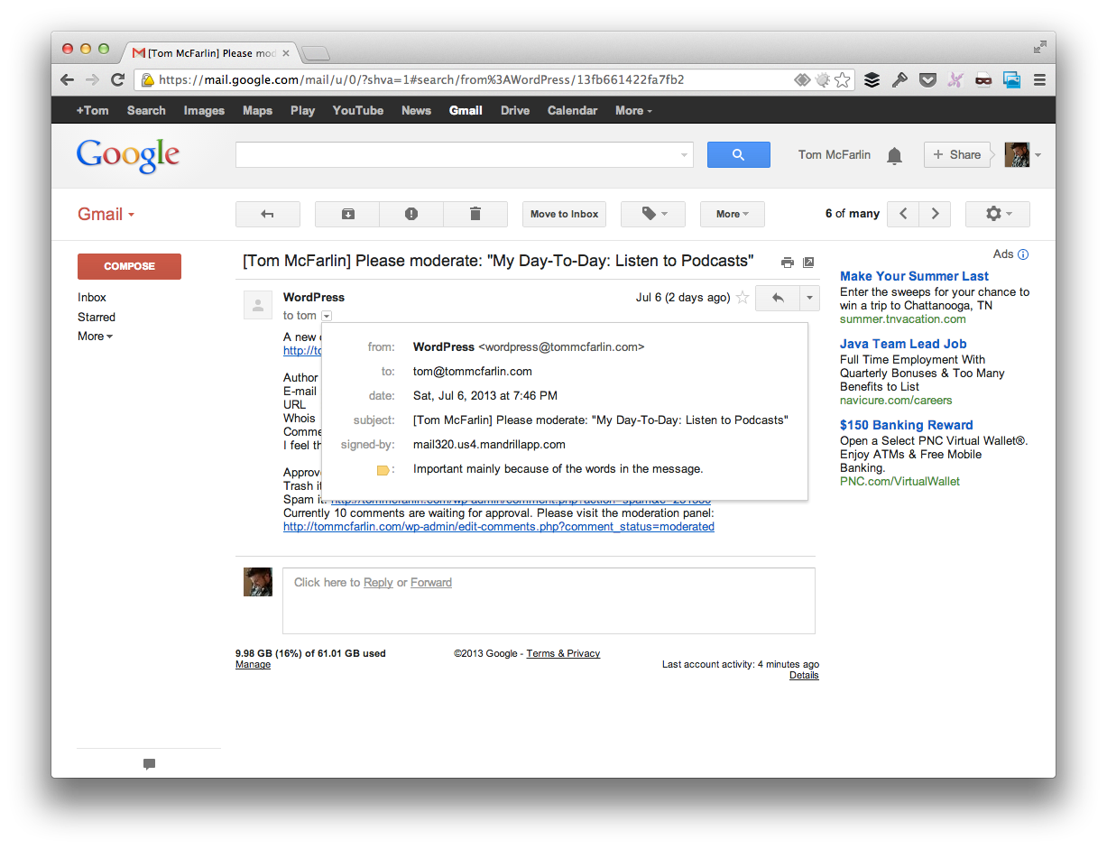 How To Programmatically Send Email In Wordpress Tom Mcfarlin