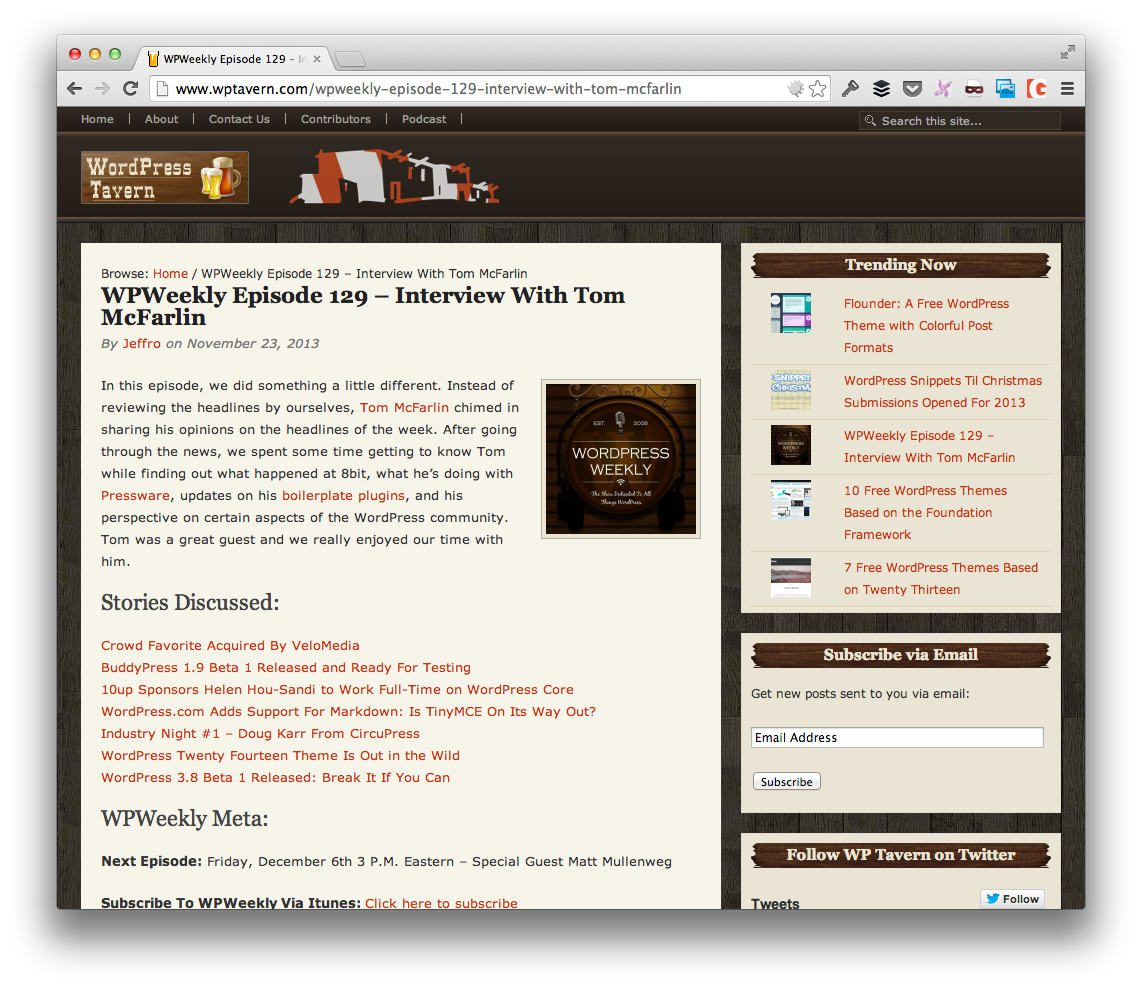 The WordPress Weekly Podcast | Tom McFarlin The WordPress Weekly Podcast | Tom McFarlin