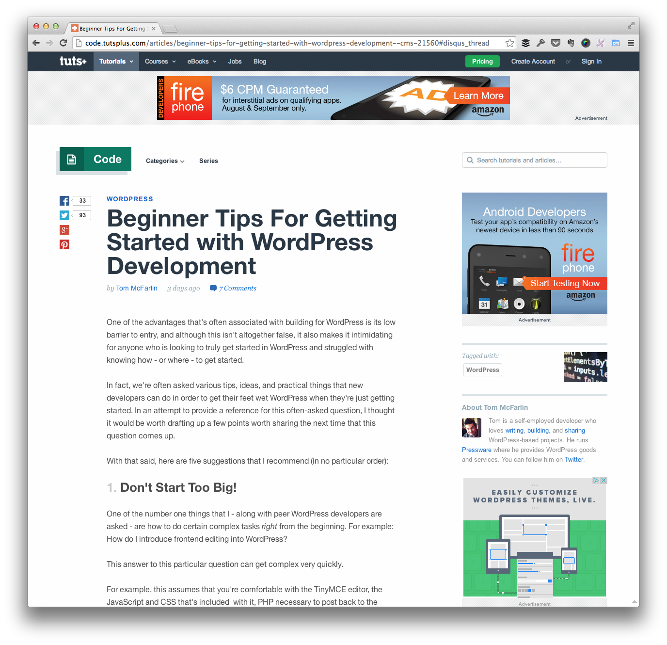 Getting Started With WordPress | Tom McFarlin Getting Started With WordPress | Tom McFarlin