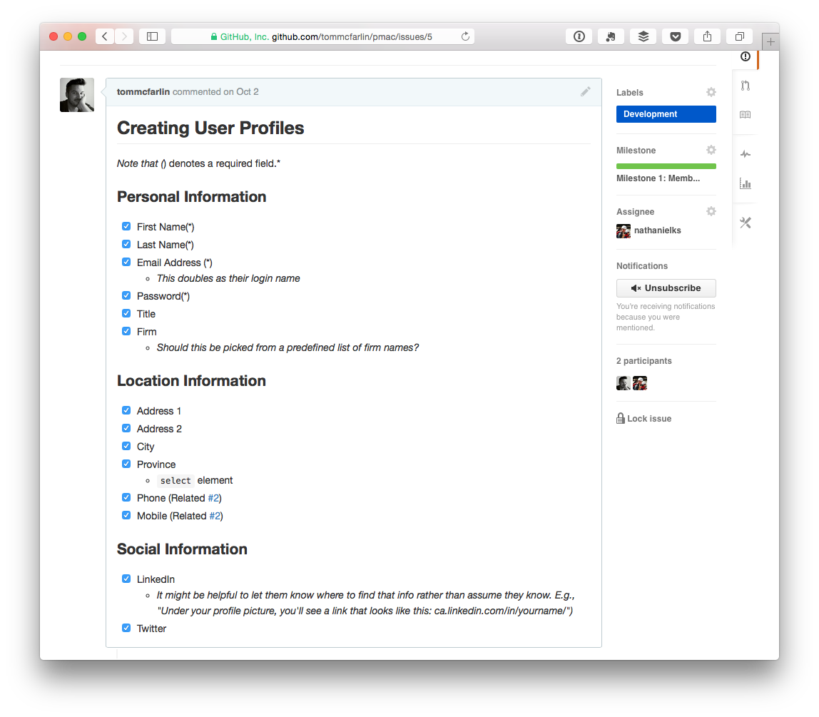 Using Github Issue Checkboxes Tom Mcfarlin