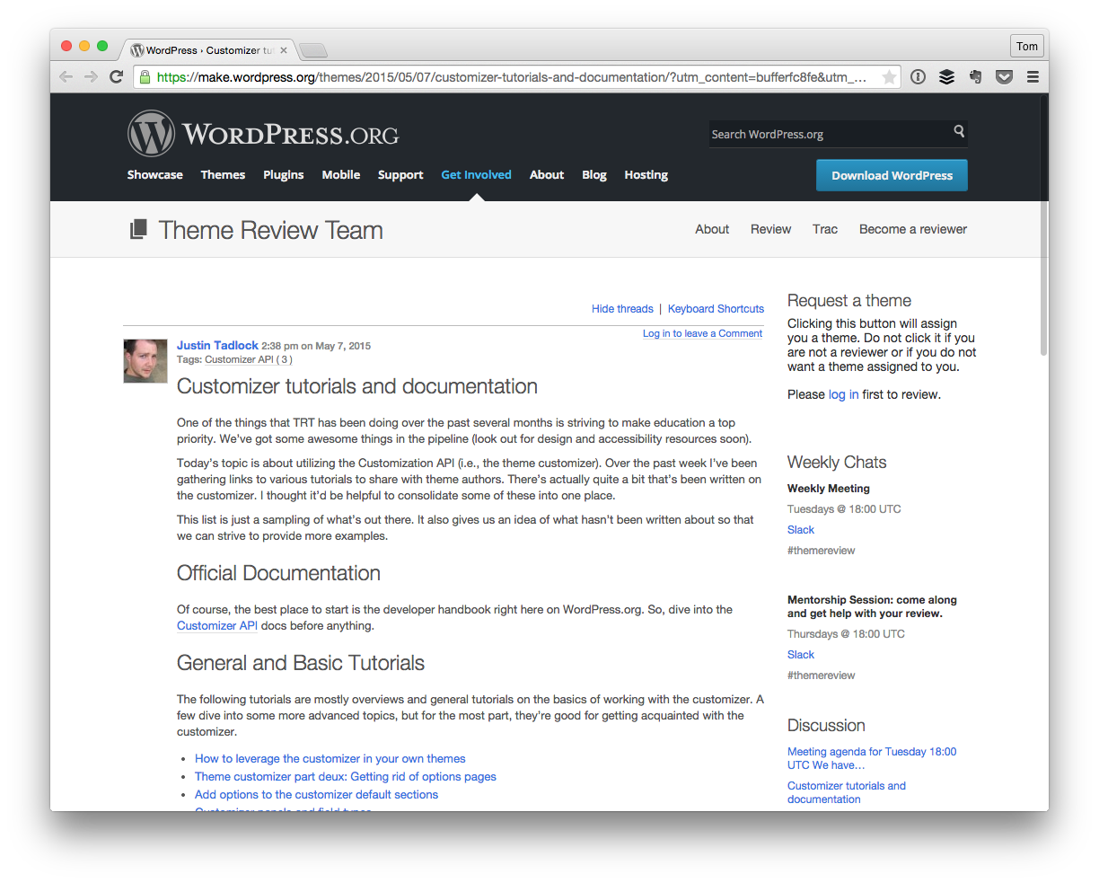 Wordpress Theme Customizer Resources Tom Mcfarlin Tom Mcfarlin