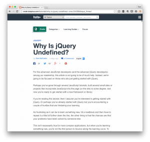 jQuery is Undefined | Tom McFarlin