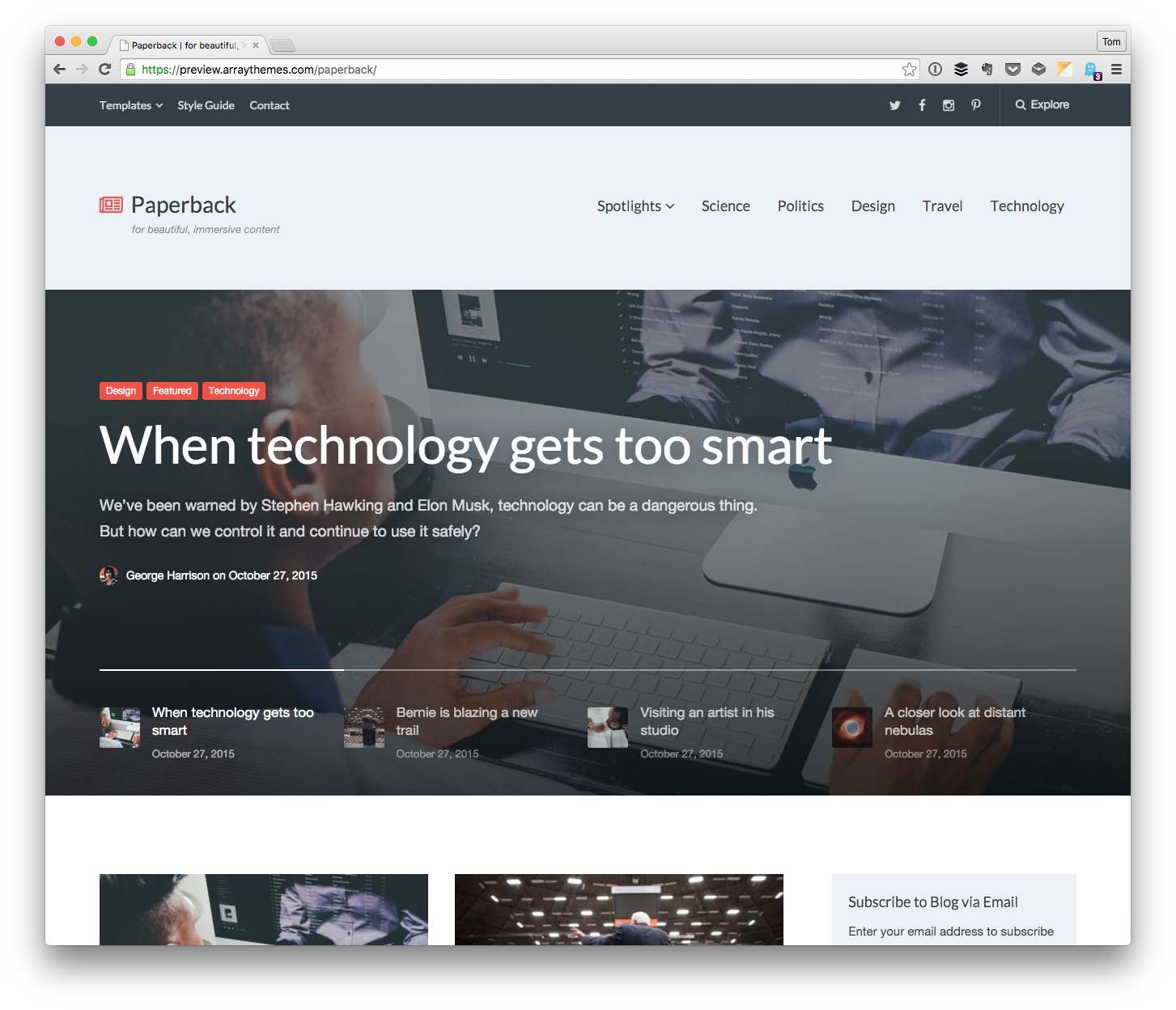 Paperback By Array Themes | Tom McFarlin