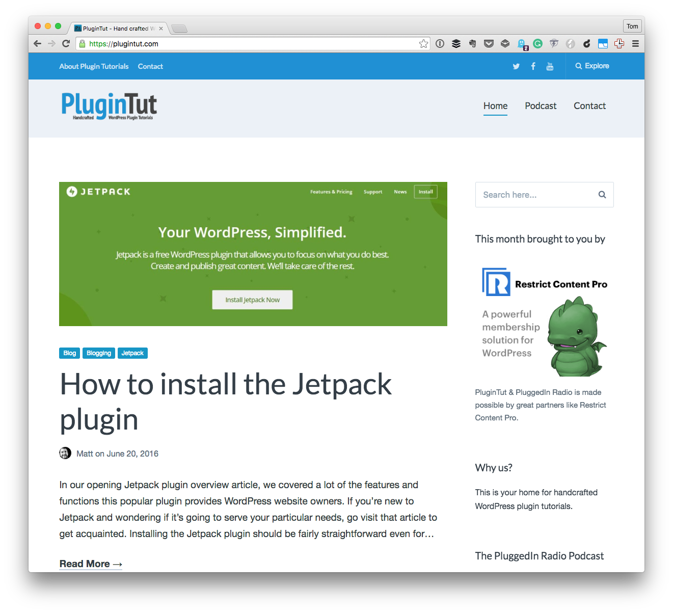 A Different Take on WordPress Tutorials on Plugins | Tom McFarlin