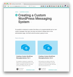 WordPress Messages via Custom Code | Tom McFarlin