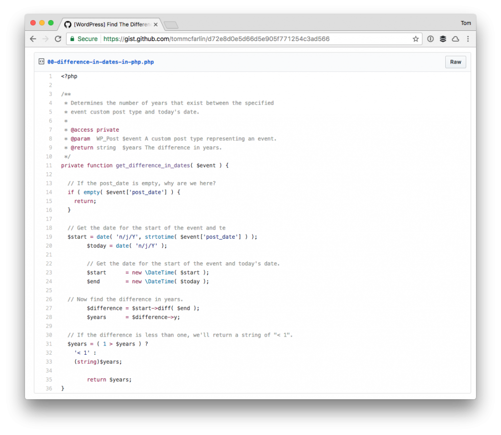 Find The Difference In Dates Using PHP and WordPress Tom McFarlin