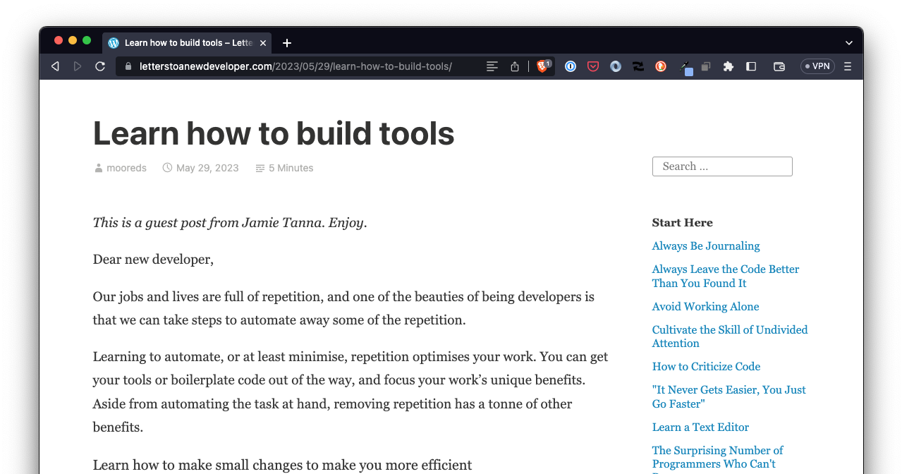 Don’t Forget: Remember to Build Tools | Tom McFarlin