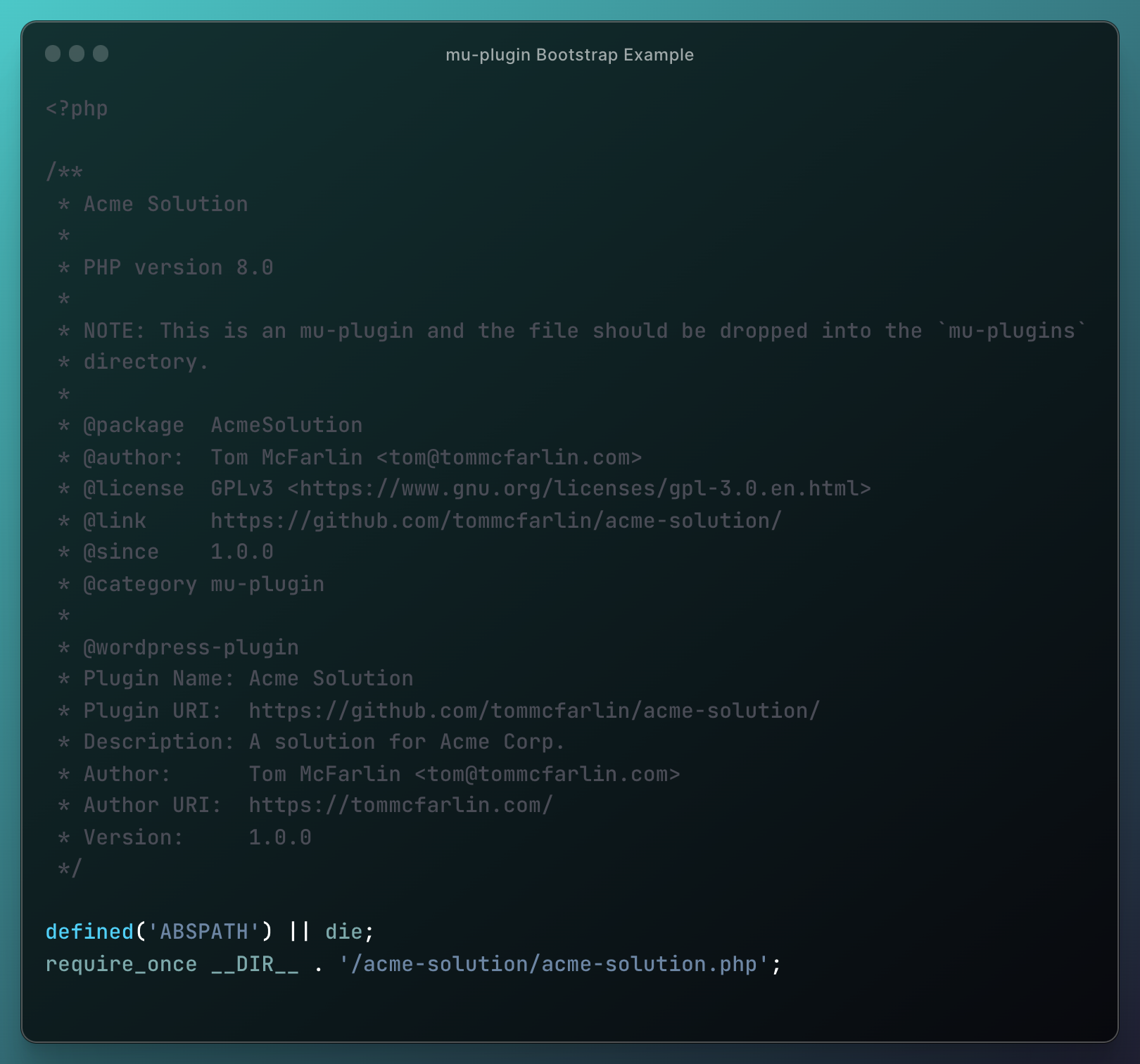 Standardized Structure for Must-Use Plugins | Tom McFarlin