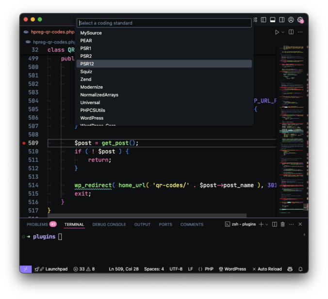 Code Standard Selector for Visual Studio Code | Tom McFarlin